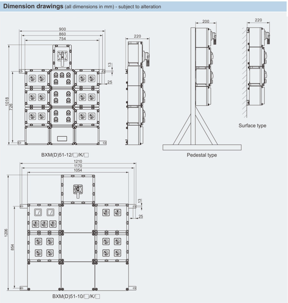 BXM(D)51 Series Explosion-proof lllumination (Power) Distribution Boxes ...